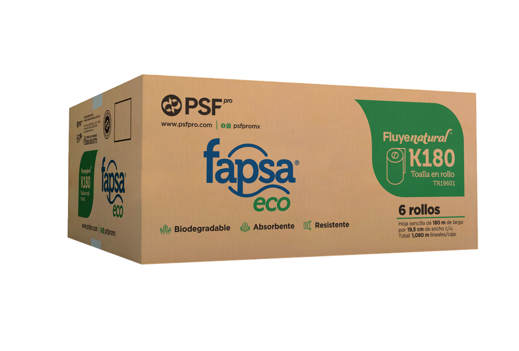 TR19601 FAPSA ECO K180 C/6 TOALLA EN ROLLO | Provex